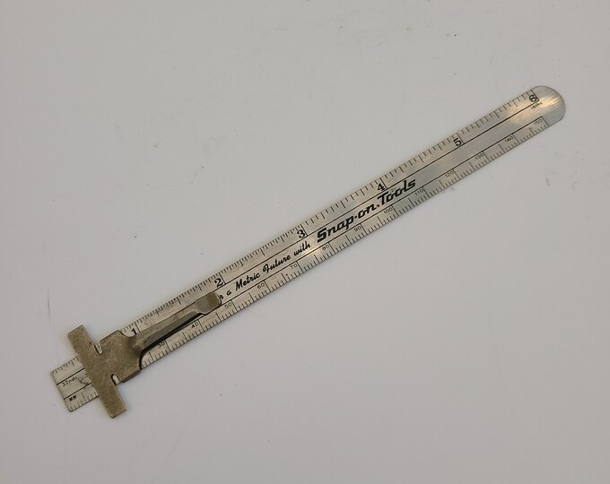 Vintage 1970's Snap-on Tools, 6" Ruler With Metric Equivalents Chart ...