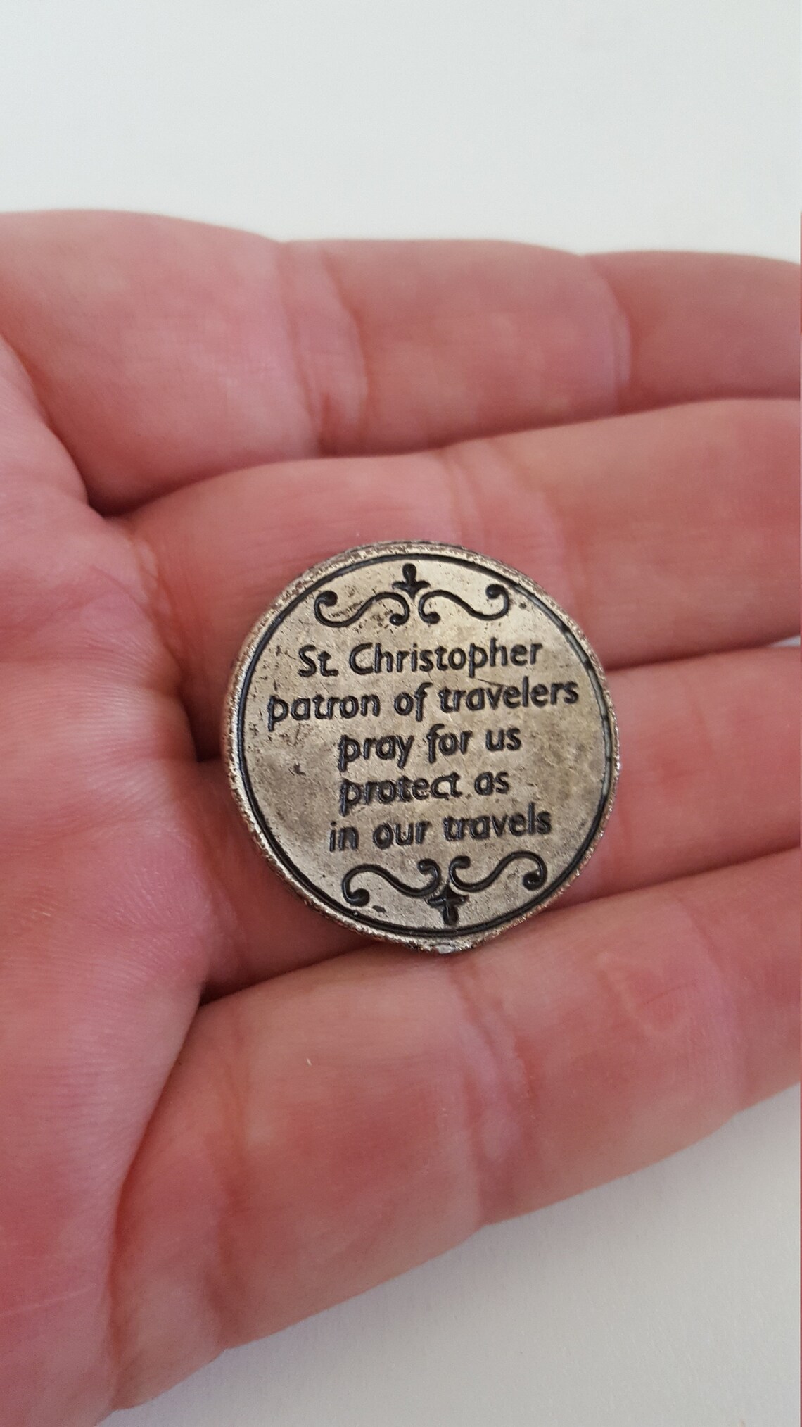Vintage 1980's St Christopher Pocket Coin Patron Saint of - Etsy