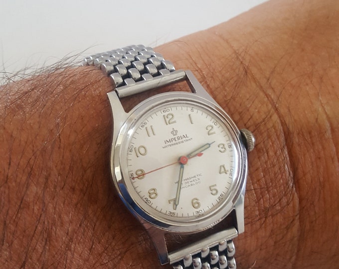 Vintage 1950's Imperial Watch Co. Model 178 1050 17 Jewel Watch ...