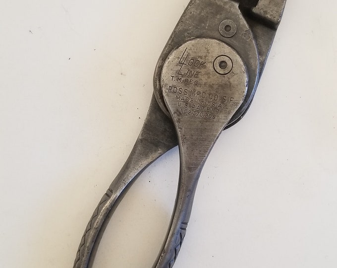 Vintage Circa 1945 Ross Mfg Co Pair of Lock Line Pliers, Cam Operated ...