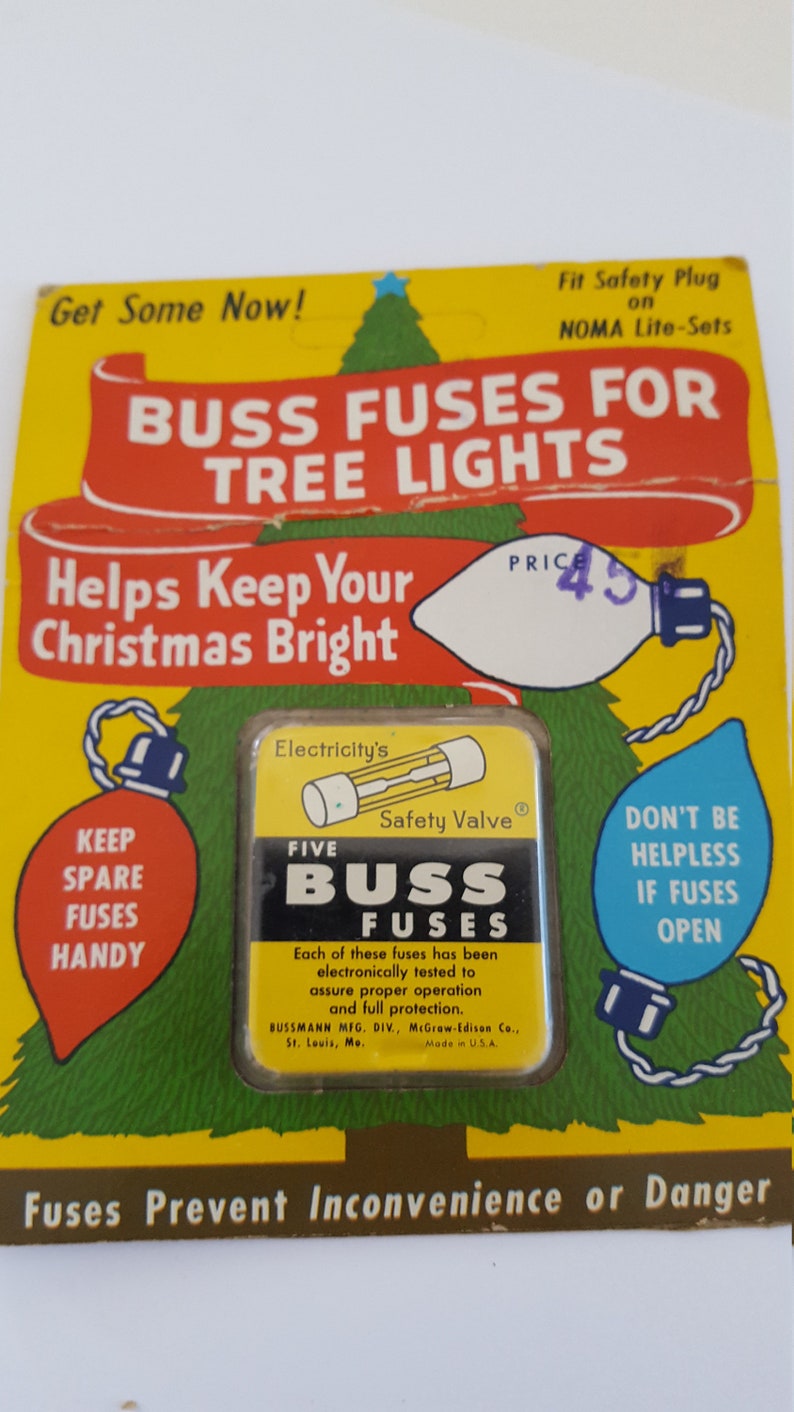 Vintage Early 1960's Buss Fuses for Tree Lights Original | Etsy