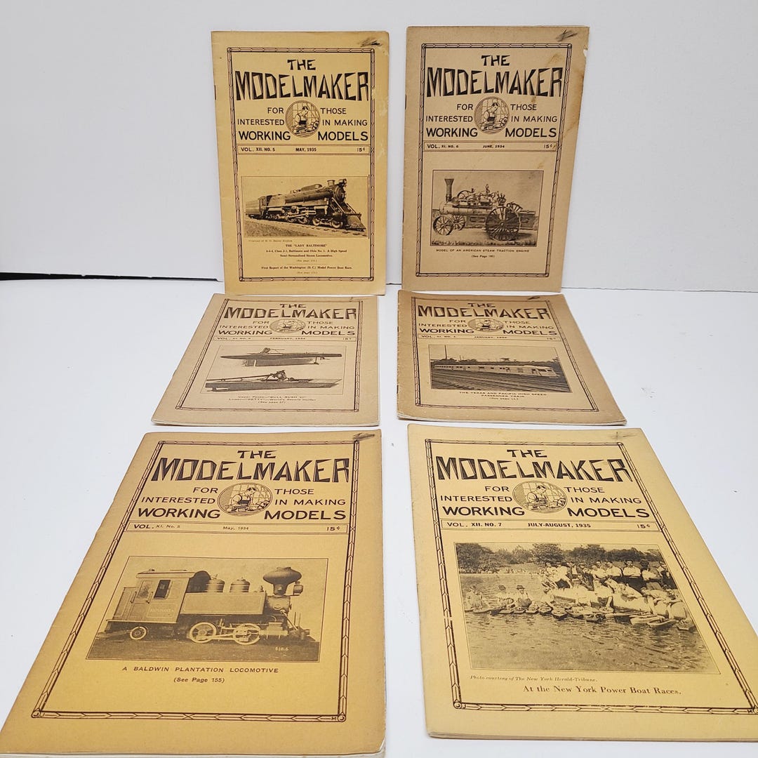 Vintage Modelmaker Magazine Lot: 1934-35 Working Model Plans - Etsy