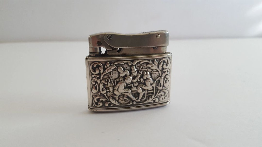 Vintage 1952 MYFLAM Duplex Pocket Cigarette Lighter With Silver Casing ...