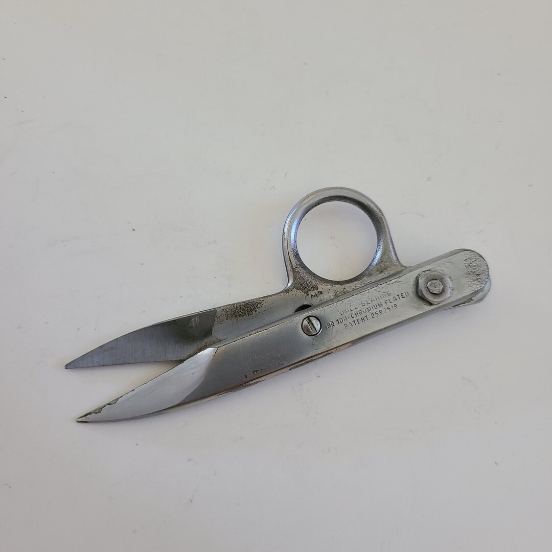 Vintage Mid Century Ball Bearing Thread Nippers, No.104 Worn Nickel ...