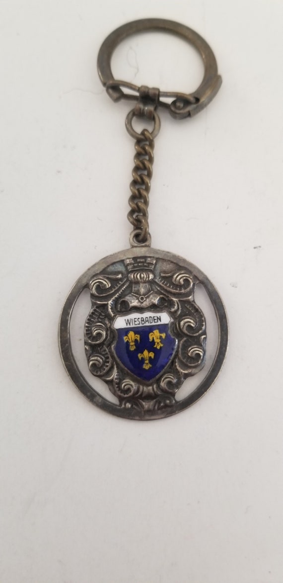Vintage circa 1960's souvenir keychain fob of Wiesbad… - Gem