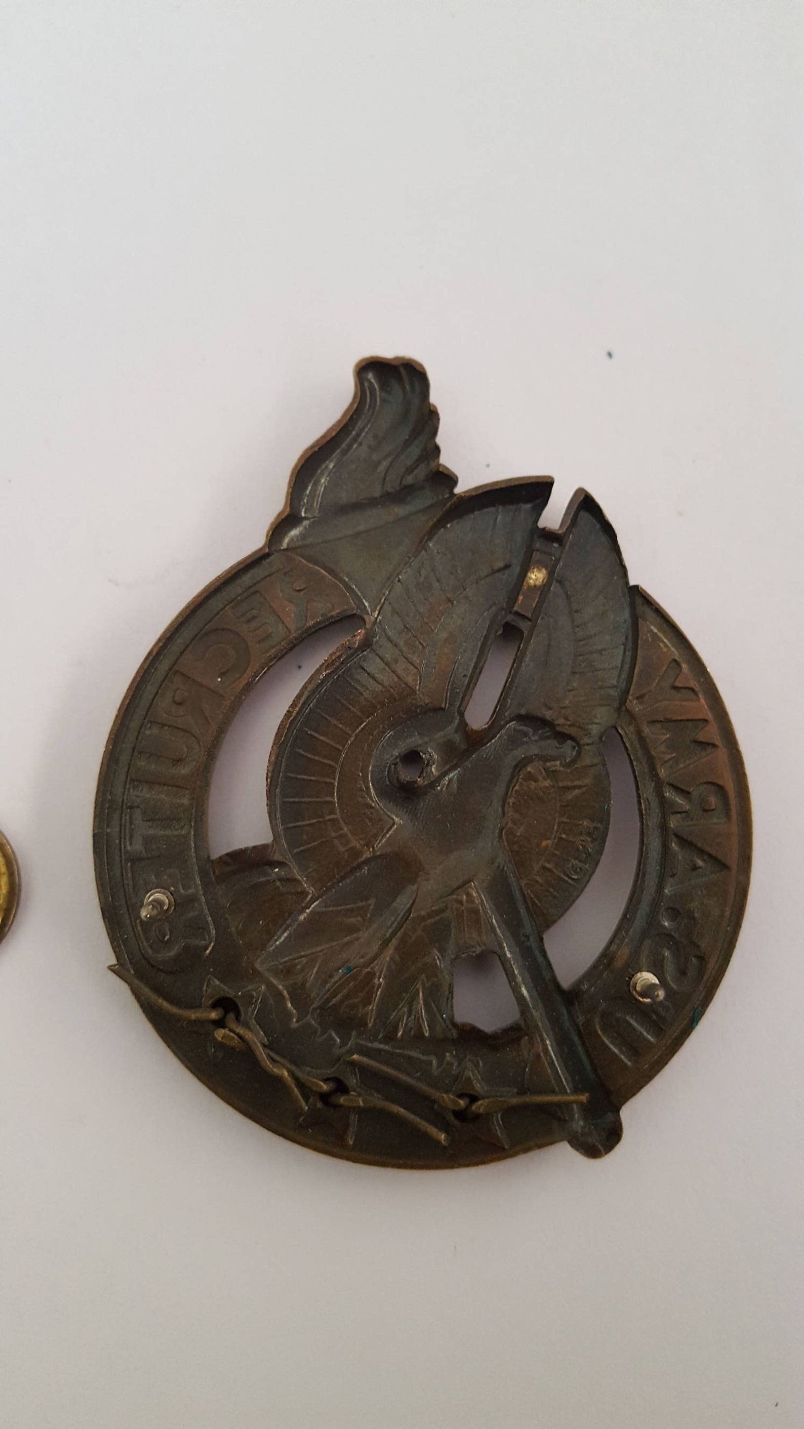 Vintage US Army Recruiter Brass Badge: Eagle, Torch, Stars - Etsy