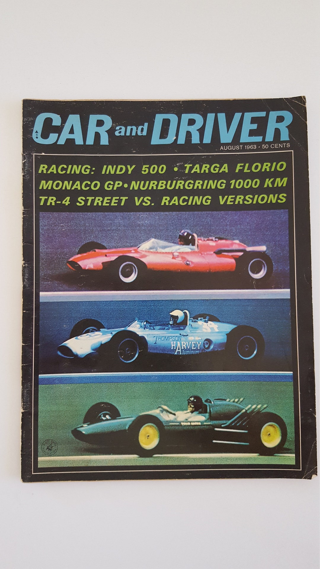 Vintage August 1963 Issue Car and Driver Magazine Features Racing ...