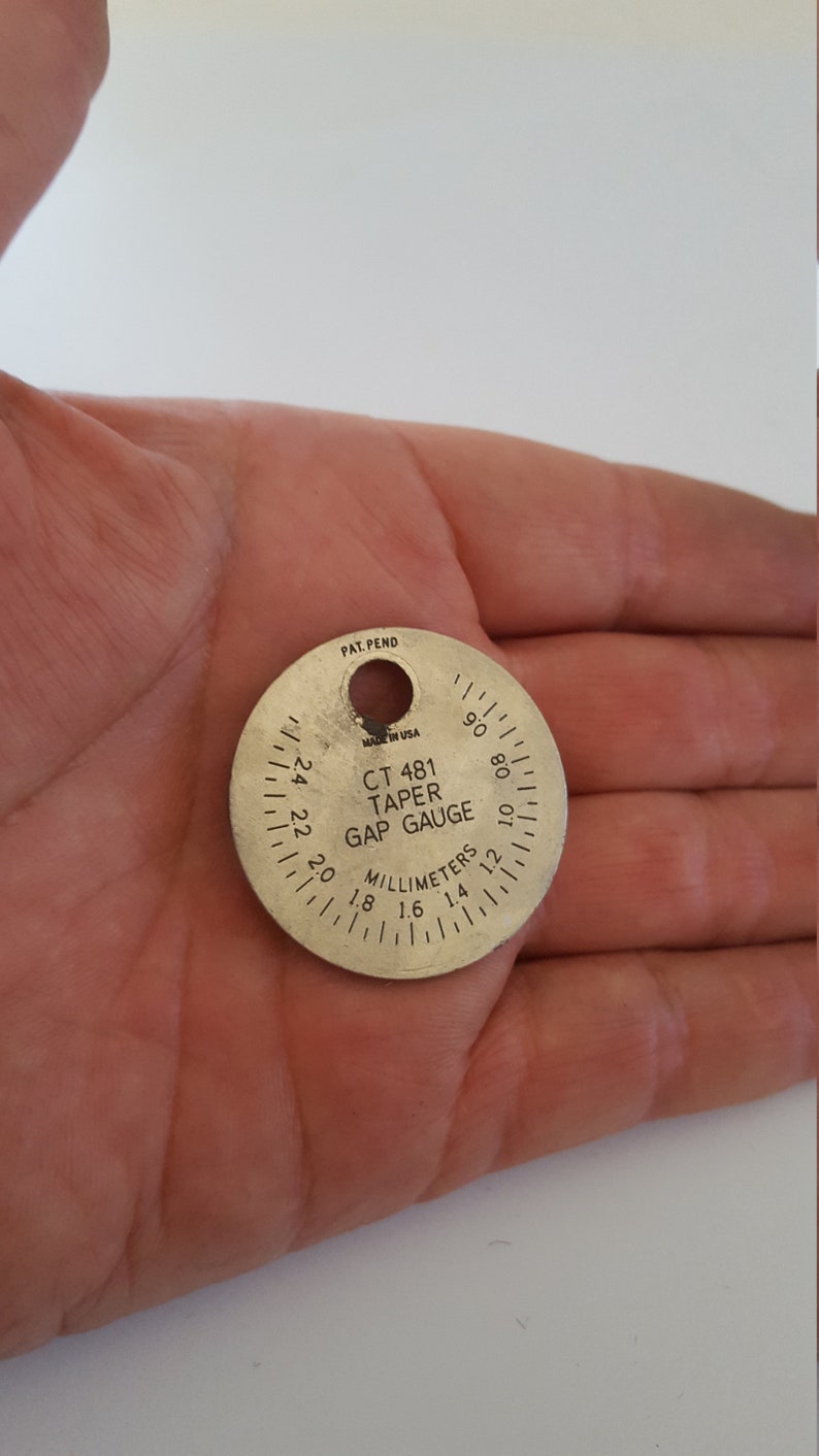 Vintage 1960's Champion Spark Plugs Gap Tool Low-tech Coin Type - Etsy