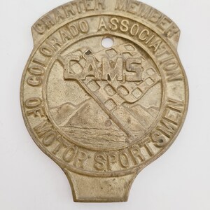 Vintage Circa 1950's Charter Member "cams" Colorado Association of ...