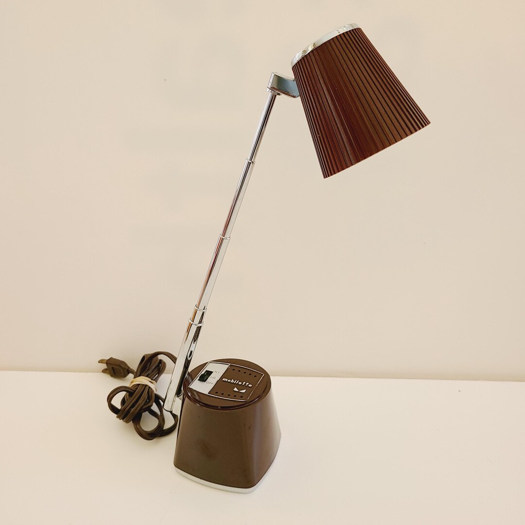 Vintage Early 1960's Mobilite Desk Lamp, Chocolate Brown, Telescopic ...