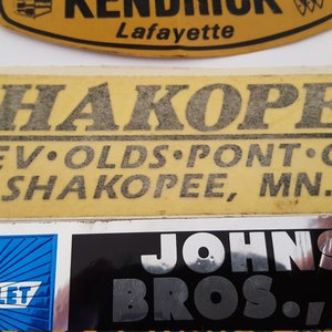 Vintage Late 70's Car Dealership Stickers, Dixon Buick Pontiac ...