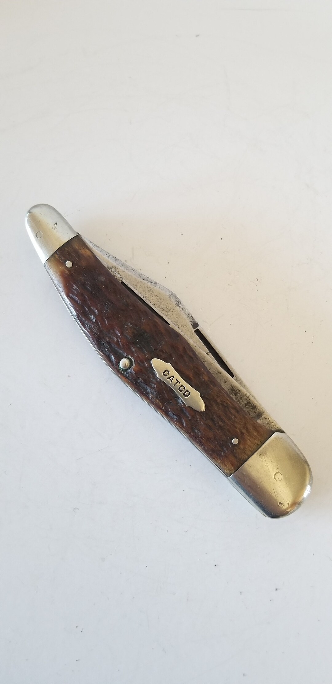 Vintage 1920's Catco B2929 hunter Cattaraugus Cutlery Co 2 Blade ...