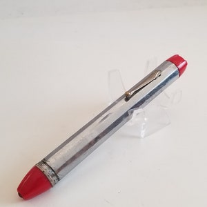 Vintage Circa 1960's Chrome Penlight With Red Tip and Twist On/off ...