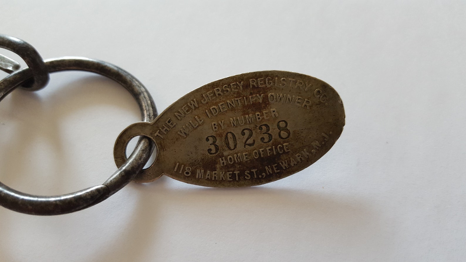 Antique Lost and Found Key Fob, Dates to Early 1920s, New Jersey ...