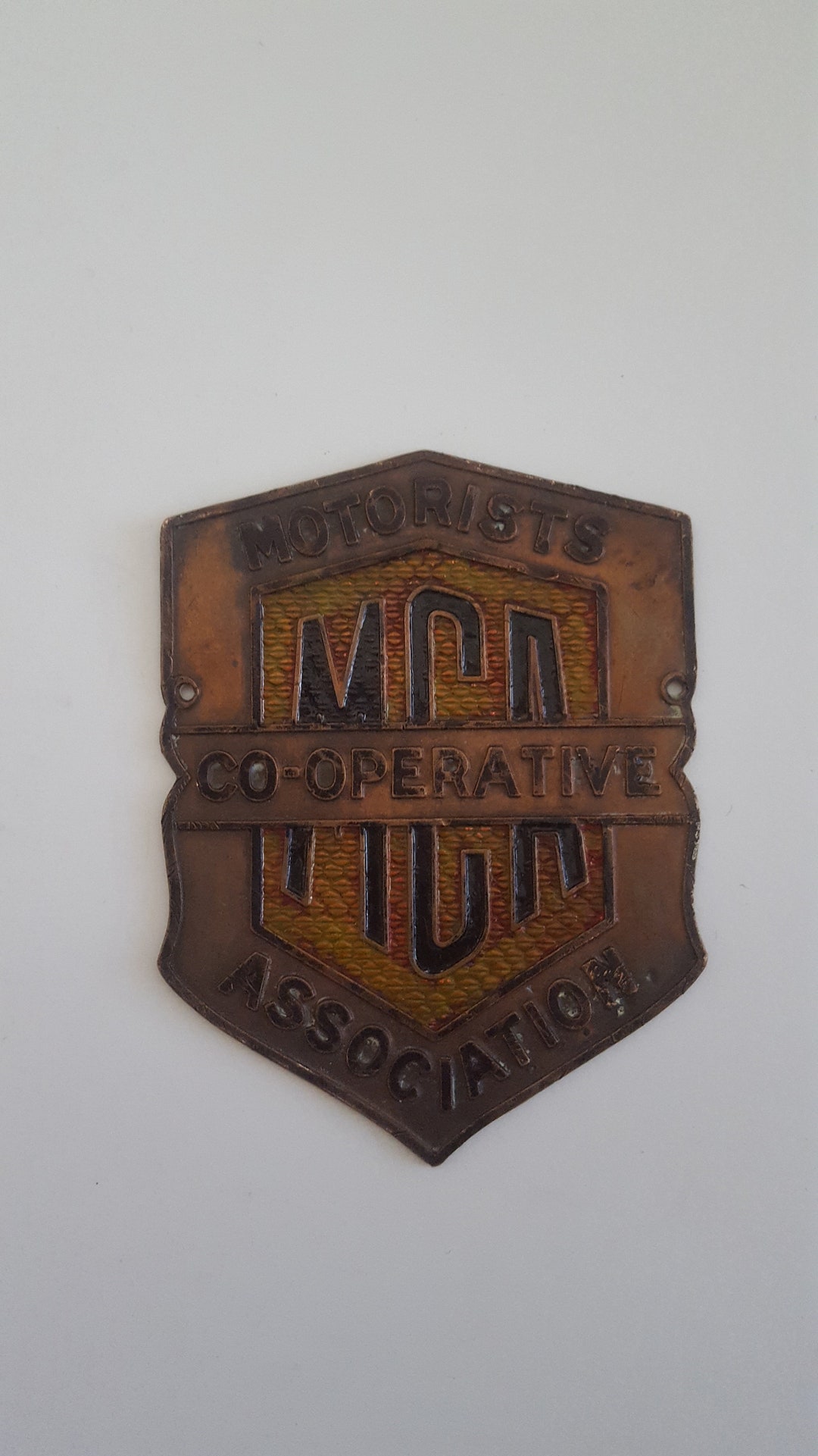 Vintage 1930s MCA Radiator Badge: Gustave Fox Enamel Car Emblem - Etsy