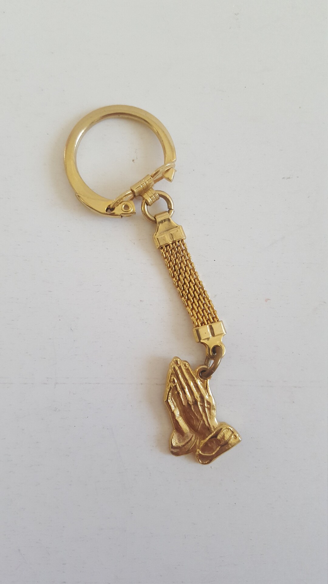Vintage Circa 1960's "pray for Peace" Praying Hands Keychain Fob, Gold ...