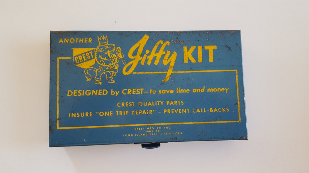 Vintage 1960's Possibly Earlier jiffy Kit Faucet Washers Tin, Variety ...