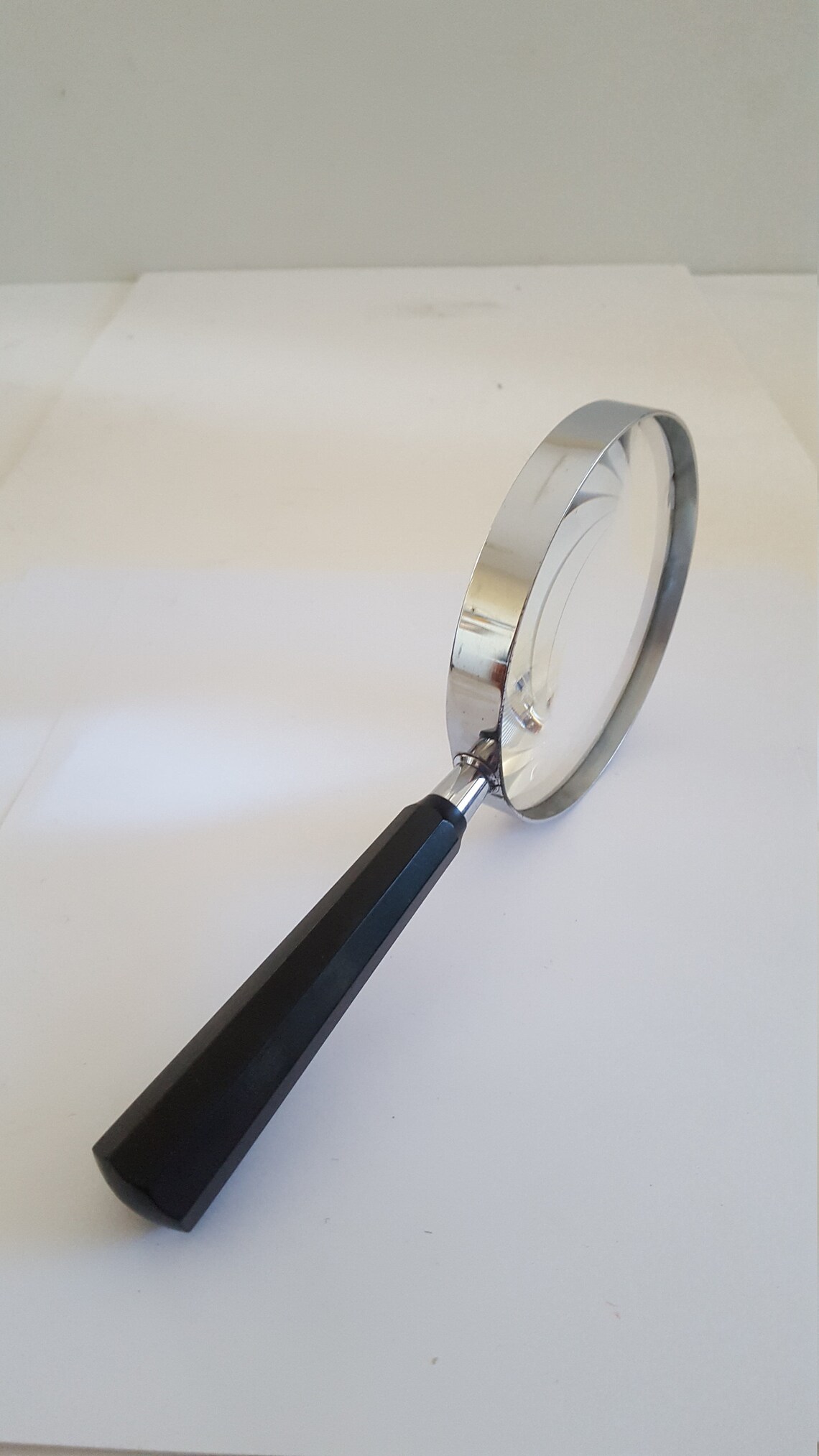 Vintage Heavy Chromed Brass Framed Magnifying Glass Used - Etsy