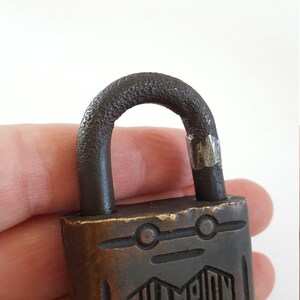 Antique Circa Early 20th Century All Brass " Champion" Padlock With One ...