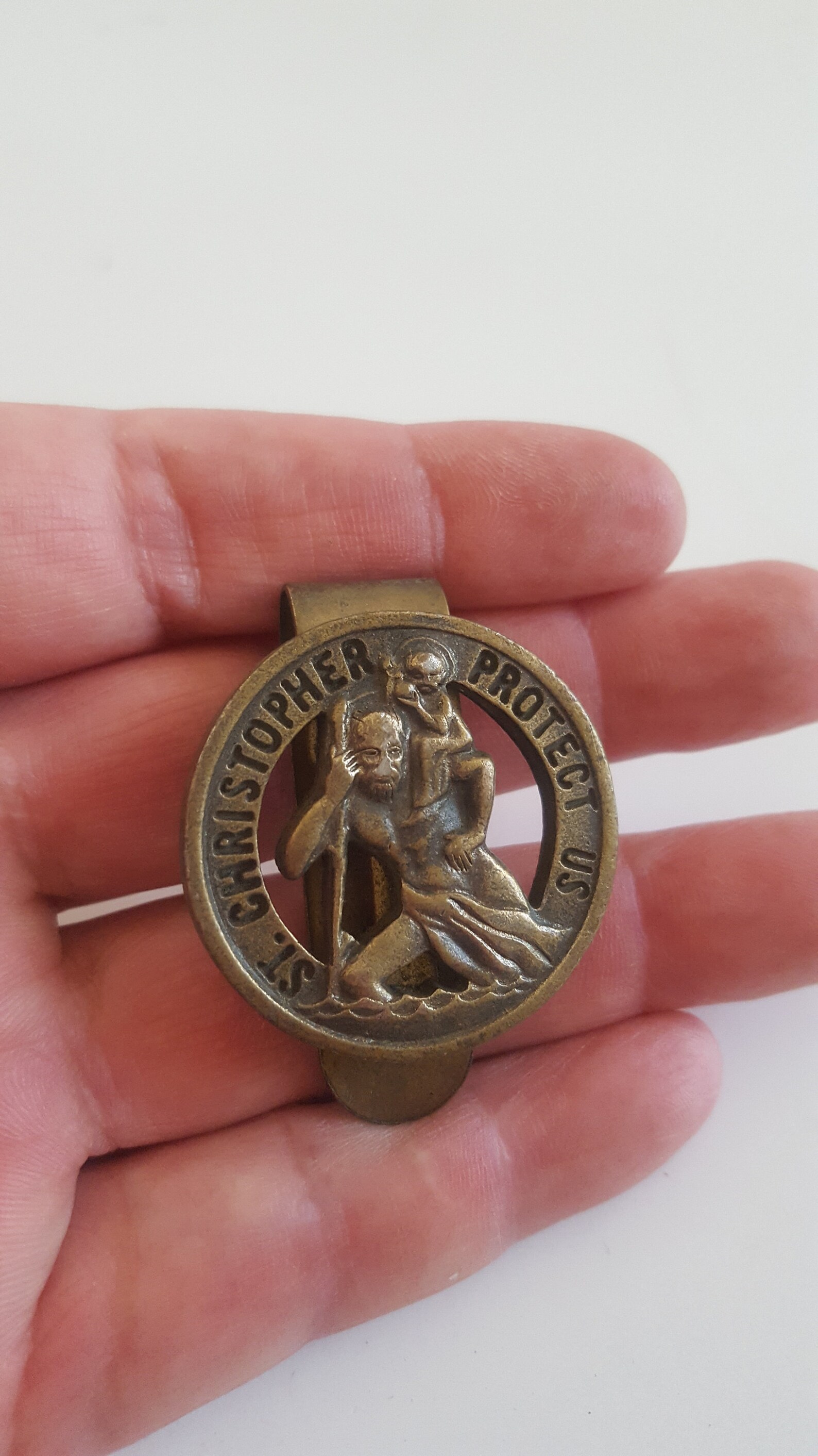 Vintage Car Collectible Religious Item St Christopher Patron - Etsy
