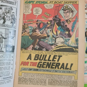 Vintage Lot of 3 DC Comics 12 Cent Cover Price, P.T. Boat Skipper Capt ...