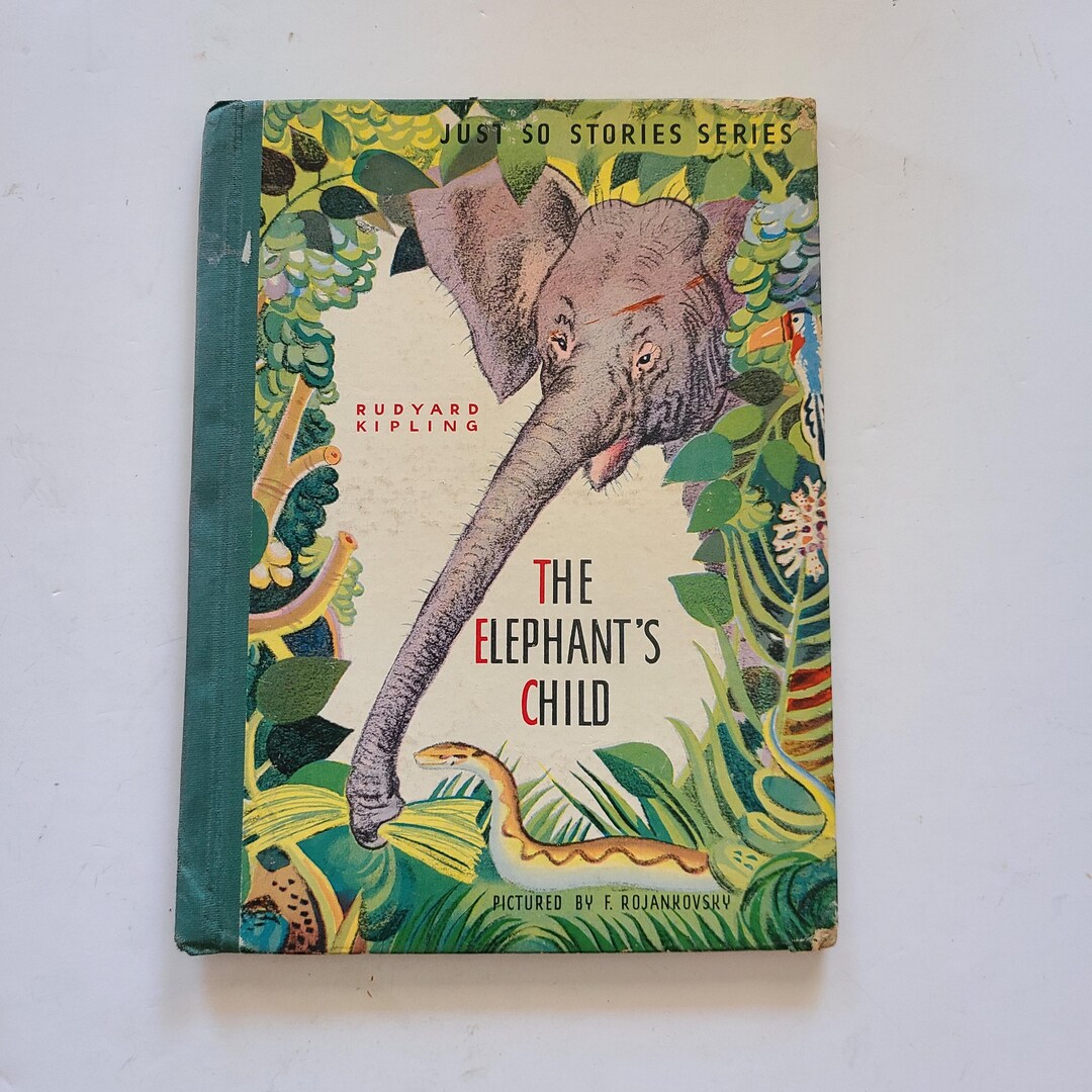 Vintage 1942 Kipling's Elephant's Child Book, Rojankovsky Illustrations ...