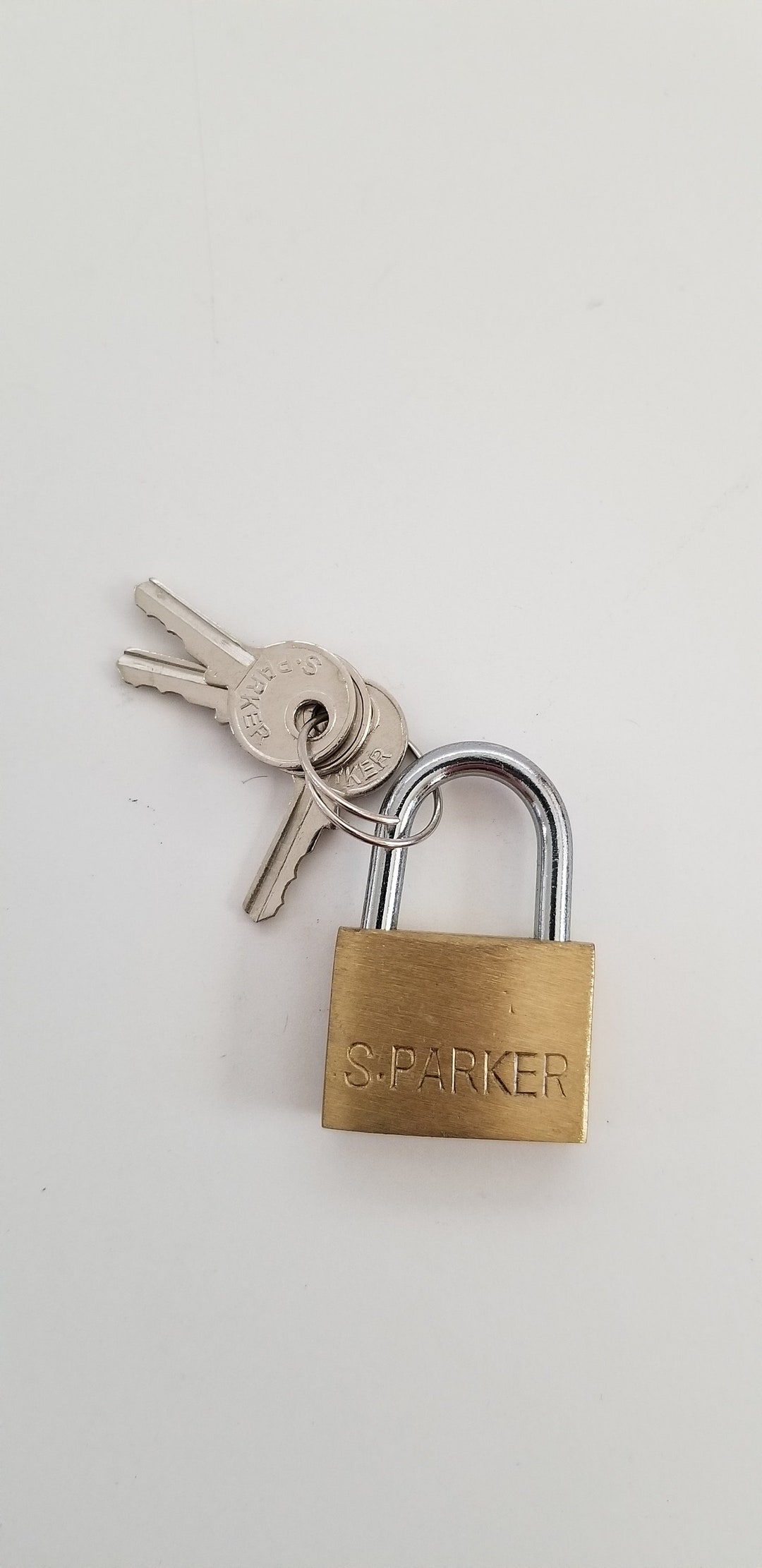 Vintage Circa 1990's Brass Body Padlock, Light Duty With Keys, Marked S ...