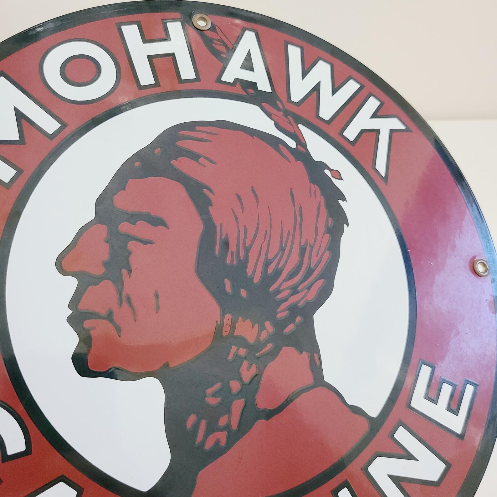 Vintage Late 1980's Ande Rooney Co. Heavy Porcelain Reproduction Mohawk ...