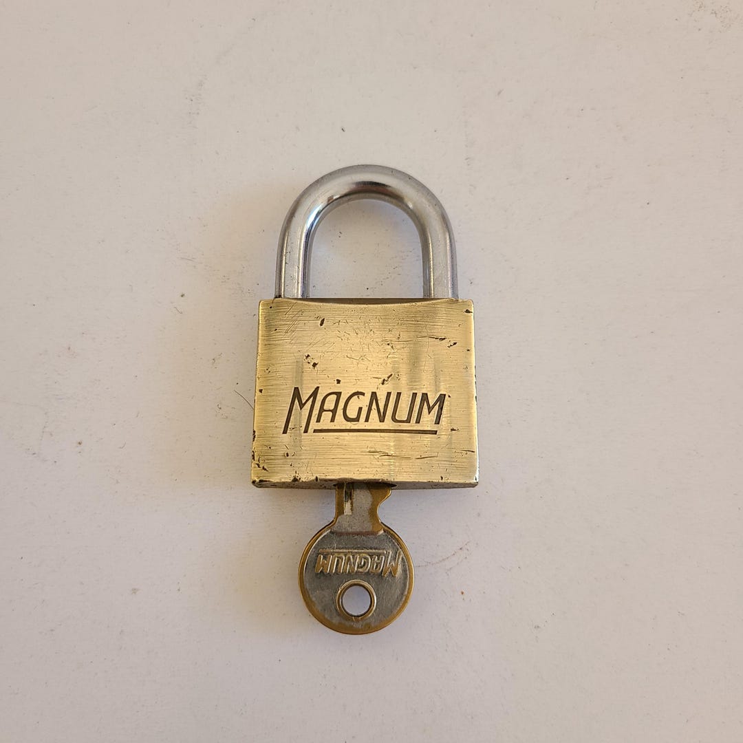 Vintage Circa 1990's Magnum Brand Solid Brass Padlock No. 240,polished ...