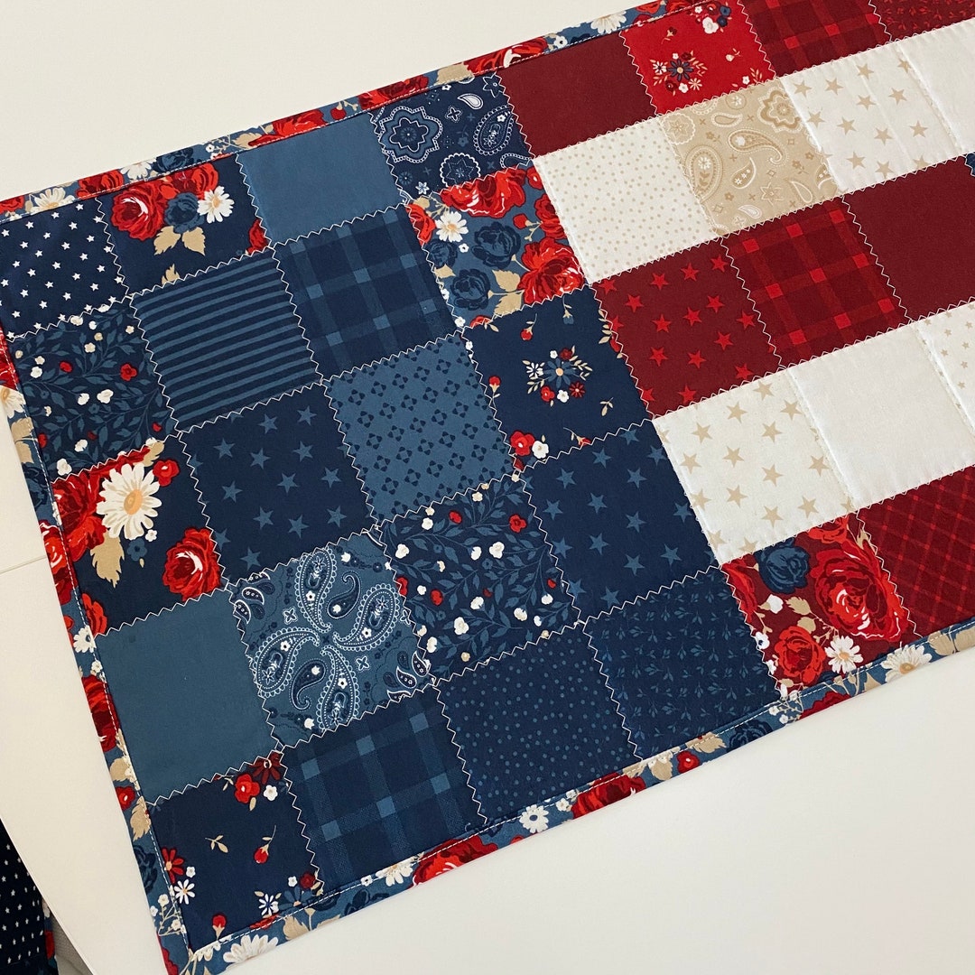 Americana Table Runner Made in USA American Cottage - Etsy