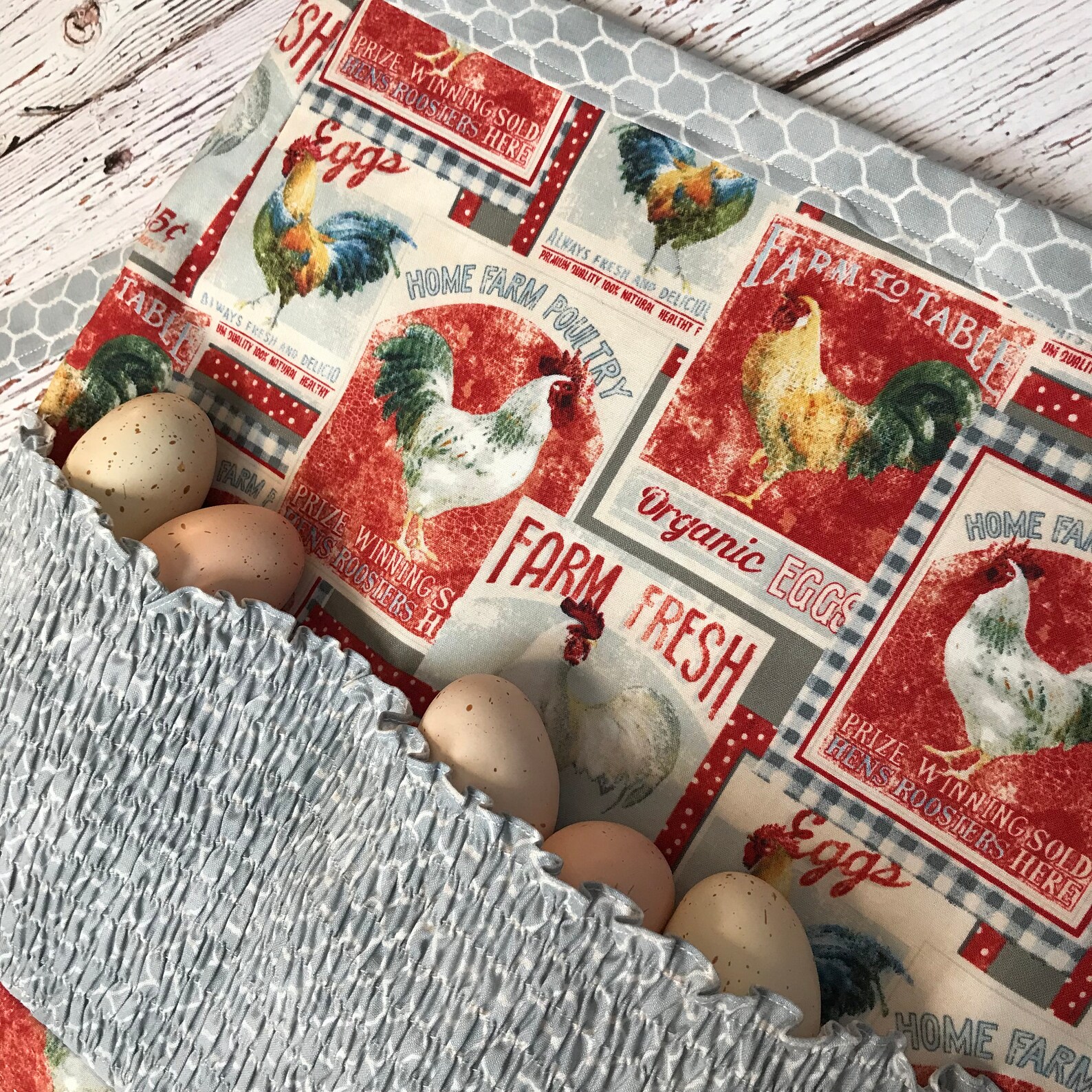 Egg Gathering Apron Pattern Elastic Thread Projects - Etsy