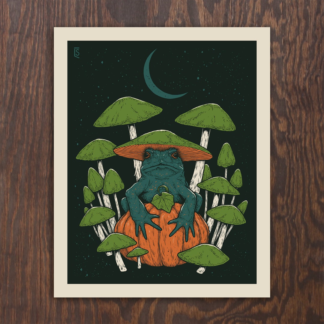 Night Toad Fine Art Screenprinted Poster Perfect Gift for Holidays ...