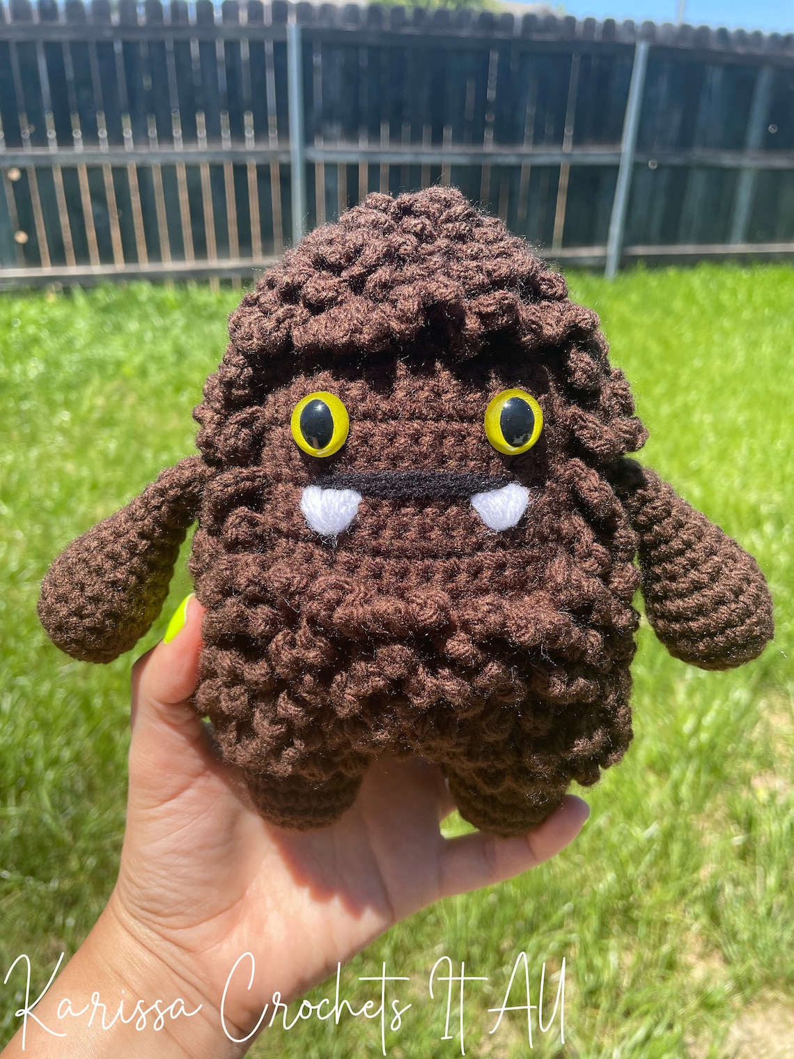 Shaggy Sasquatch Crochet Pattern Bigfoot Amigurumi Monster - Etsy