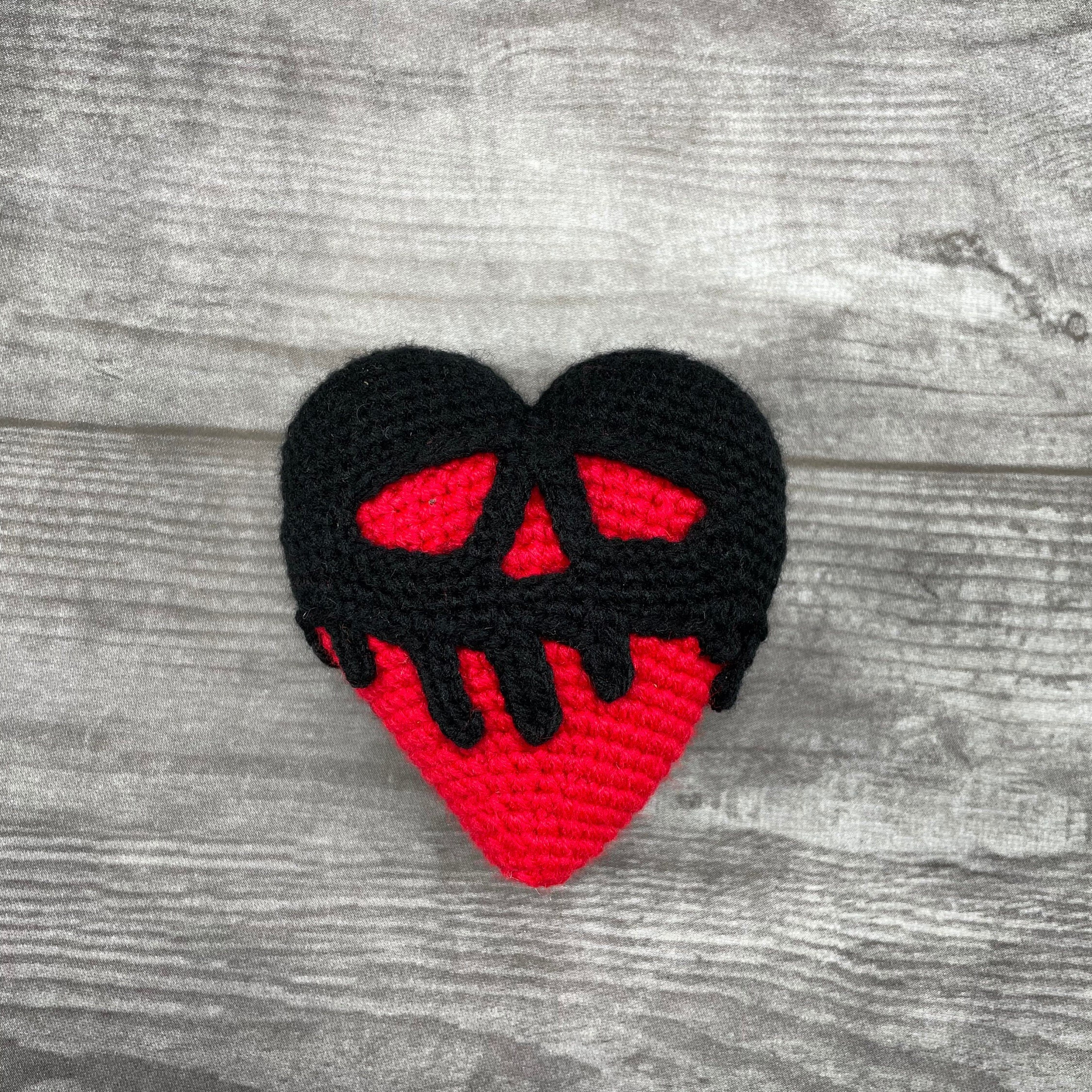 Poisoned Heart Crochet Plush Crochet Poisoned Hearts Heart - Etsy