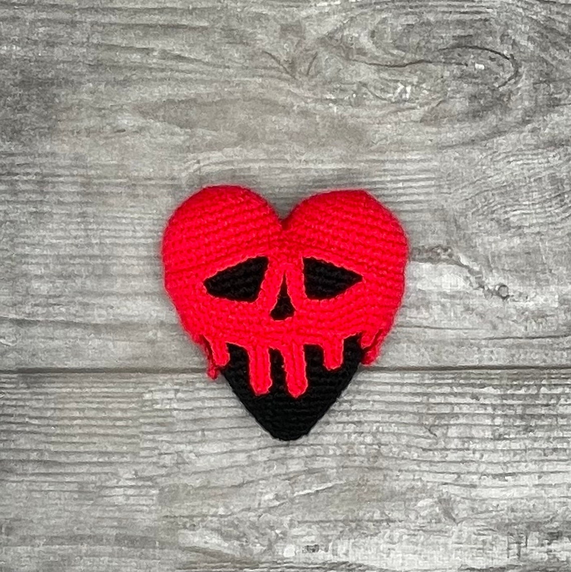 Poisoned Heart Crochet Plush Crochet Poisoned Hearts Heart - Etsy