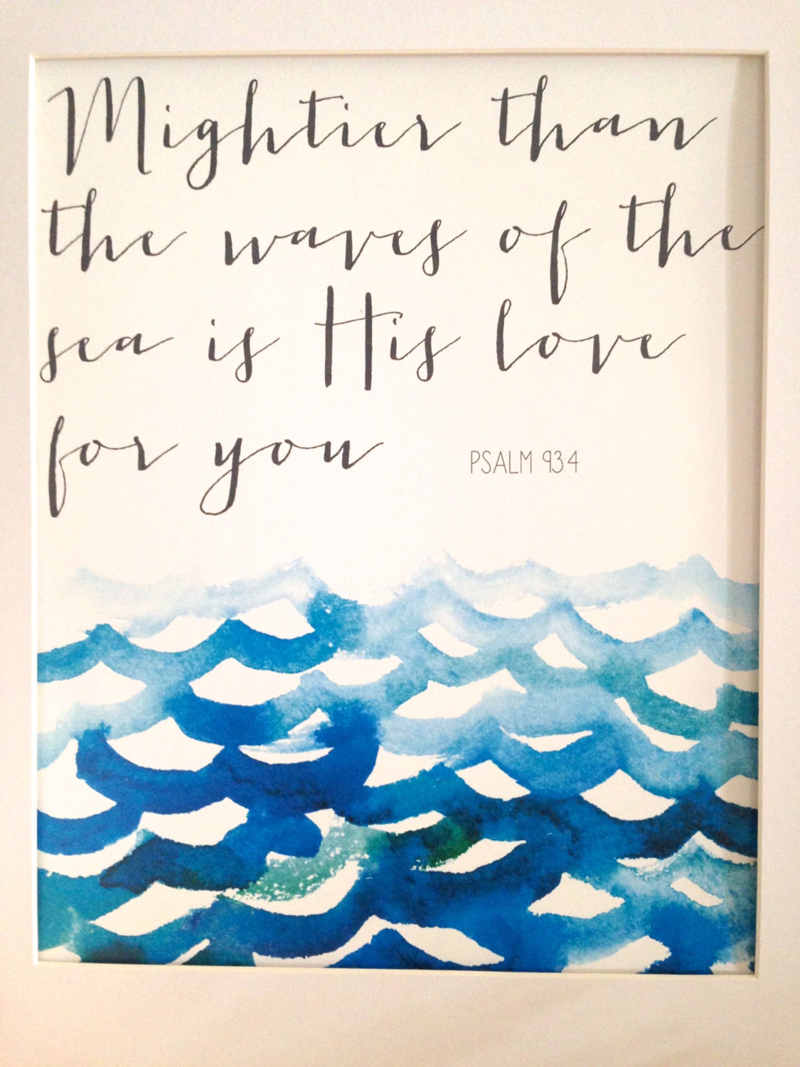 Pslam Waves Scripture Printable - INSTANT DOWNLOAD, 8x10 - Etsy