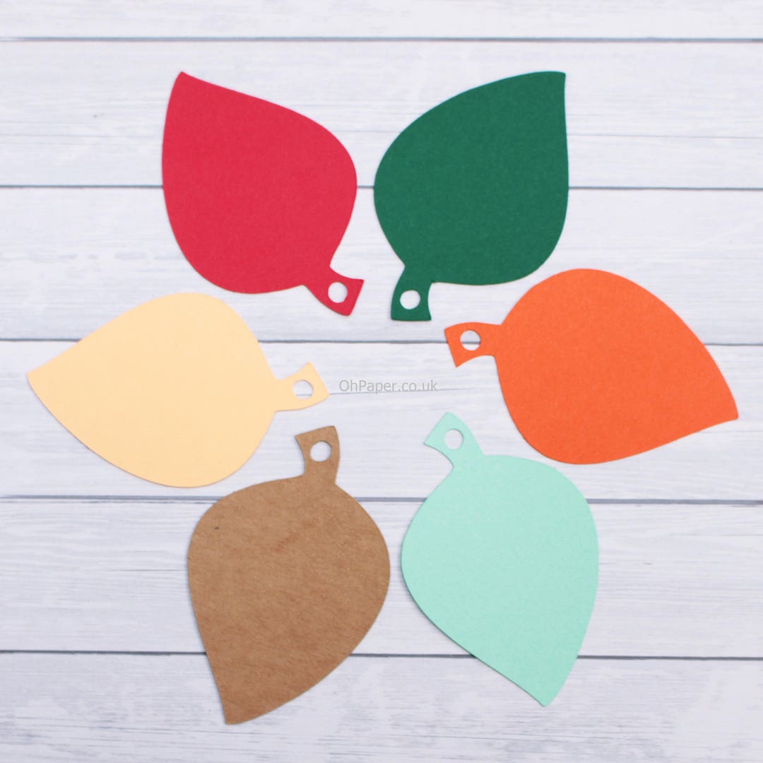 LEAF SHAPED Gift Tags / Blank Wedding Labels / Coloured and Kraft ...