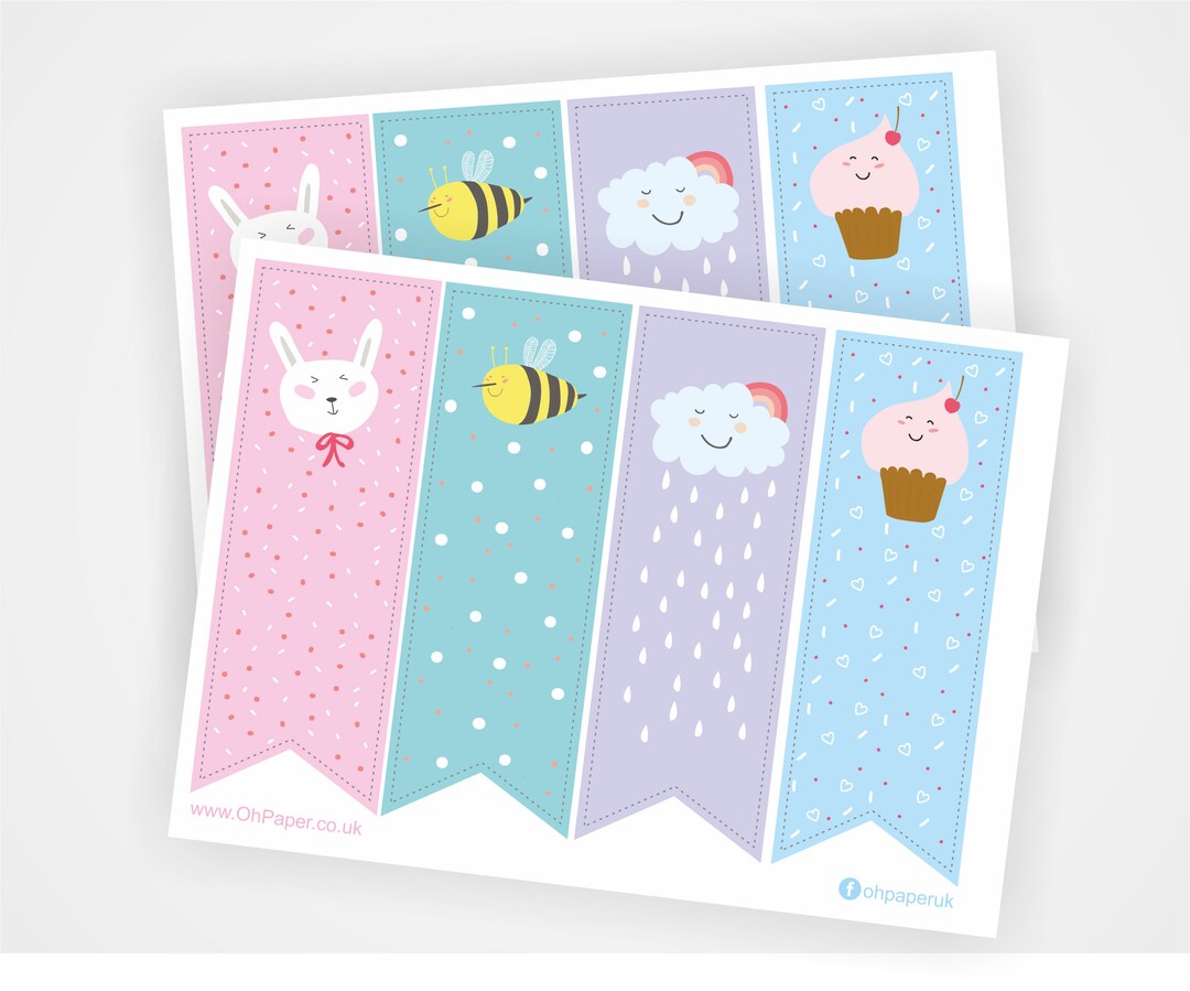 Printable BOOKMARKS, CUTE Bookmarks for Kids, Cute Animals, Sweets ...