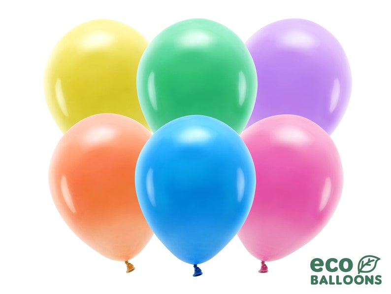 Eco Balloons Mix / BIODEGRADABLE / 30cm Pastel Colour Mix / Earth ...