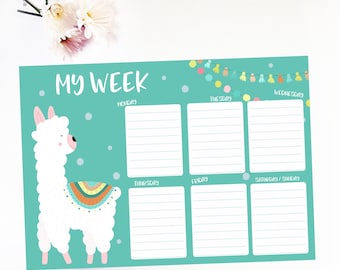 Llamacorn Printable Planner Instant Download / Monthly Planner - Etsy