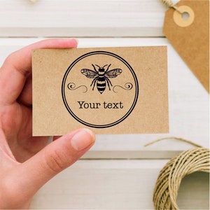 Personalized BEE Stamp - Ex Libris Stamp - Stamp for Beekeeper - Honey ...