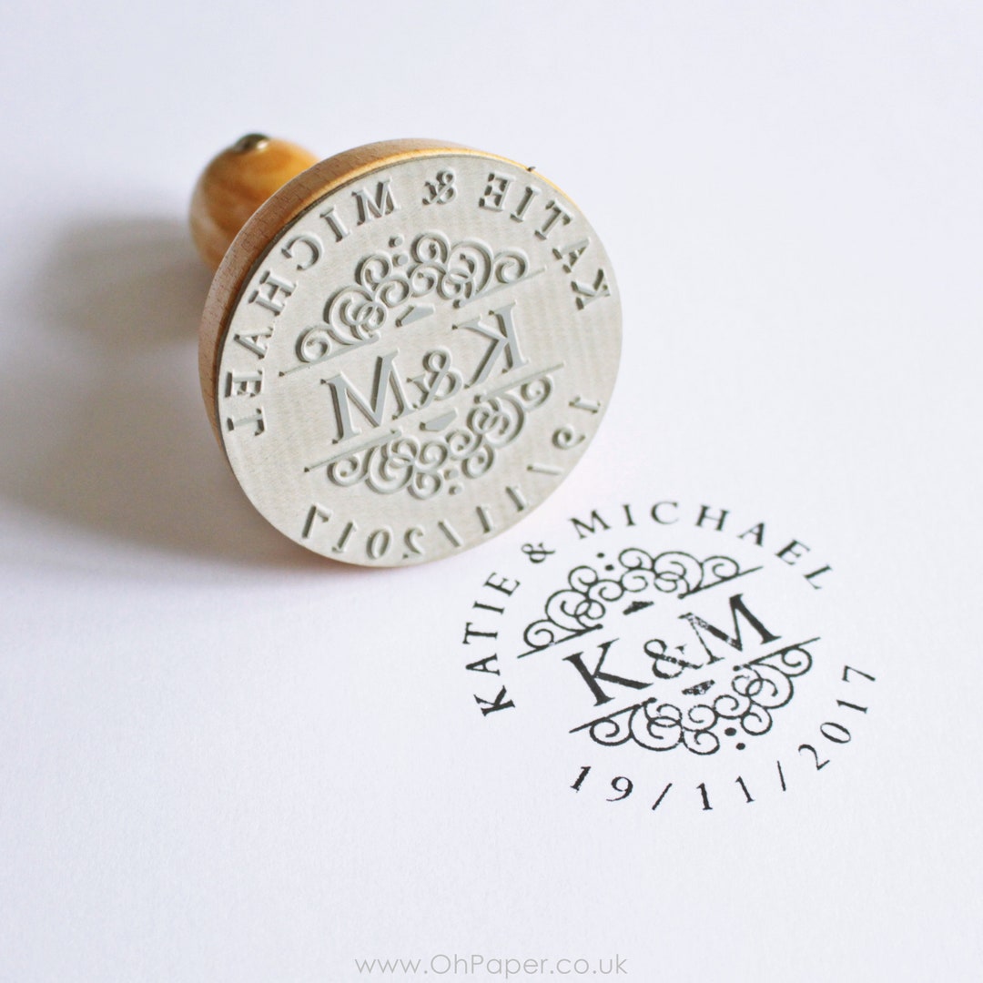 CUSTOM Wedding / Save the Date Stamp / Personalised Rubber Stamp / Name ...