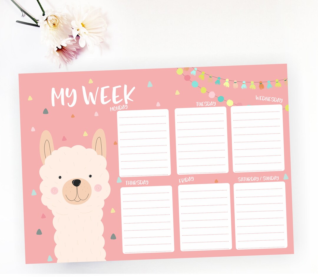 Weekly LLAMA Planner / Printable Weekly to Do List / Weekly Organizer ...