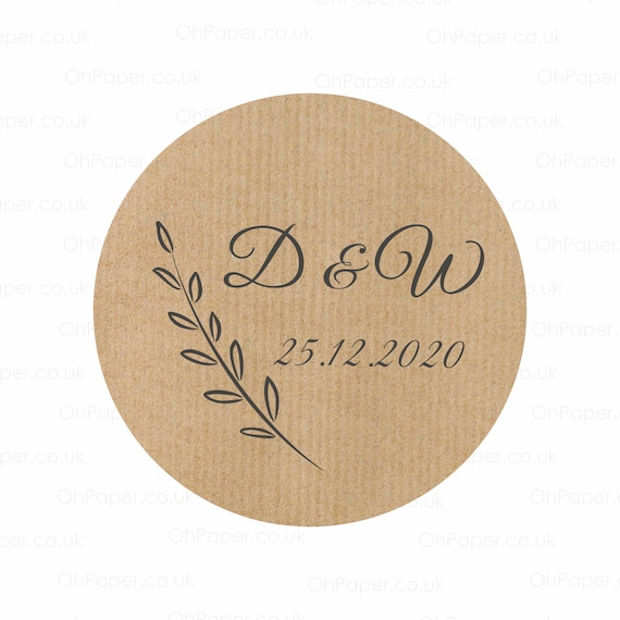 Wedding Stickers YOUR OWN TEXT / Personalised Custom Labels | Etsy