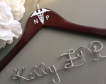 1st White Coat, Personalized Nurse Practitioner Hanger, New Graduate or ...