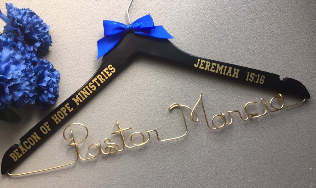 Personalized Pastor/bishop Hanger, Great Gift to Hang His/her Robe on ...