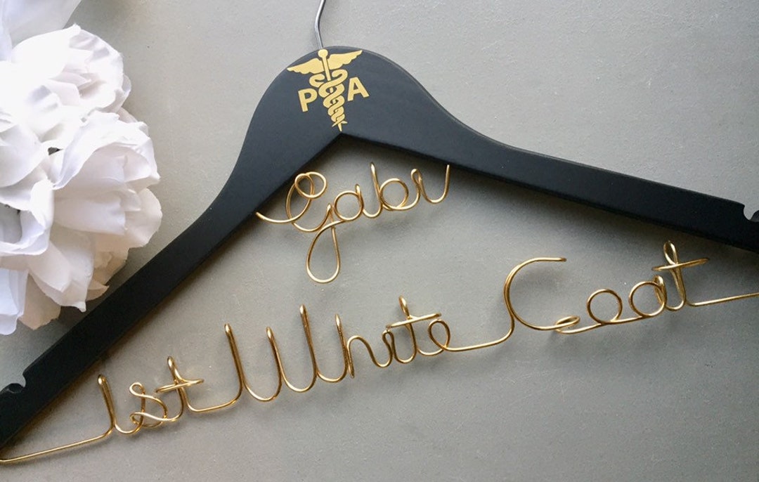 White Coat Hanger, Gift for Medical Student, 1st White Coat Hanger ...