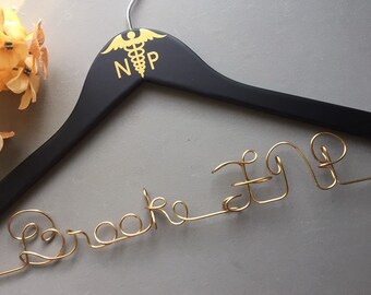 1st White Coat, Personalized Nurse Practitioner Hanger, New Graduate or ...
