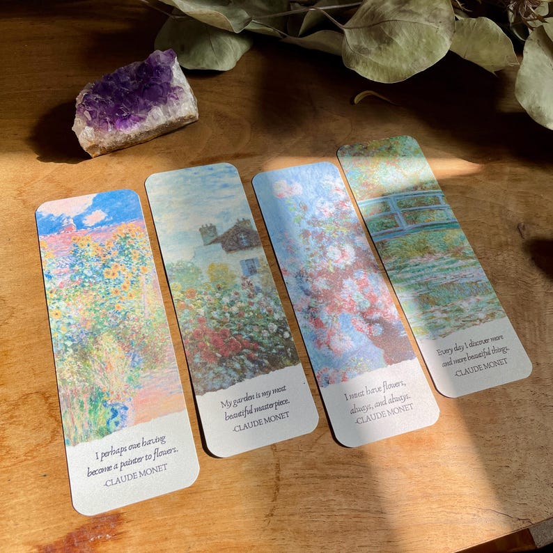 Claude Monet Bookmarks, Famous Artwork Bookmark Gifts, Art Bookmarks ...
