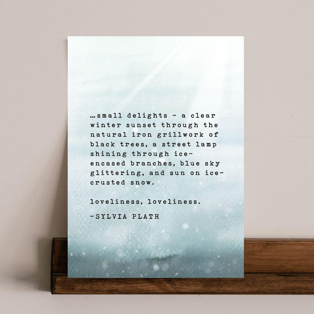 Sylvia Plath Quote, Art Print, Poetry Print, Wall Art, Literary Quote ...